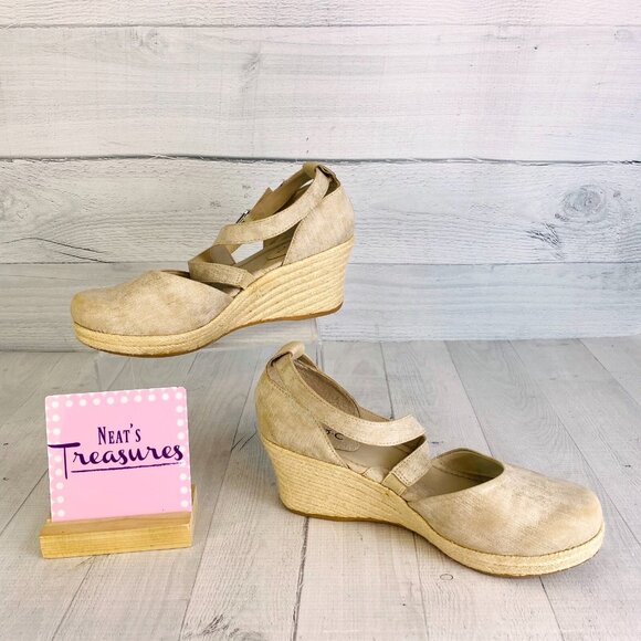 Børn | Shoes | Born Concept Boc Women Cik7 Nude Fabric Woven Wedge ...